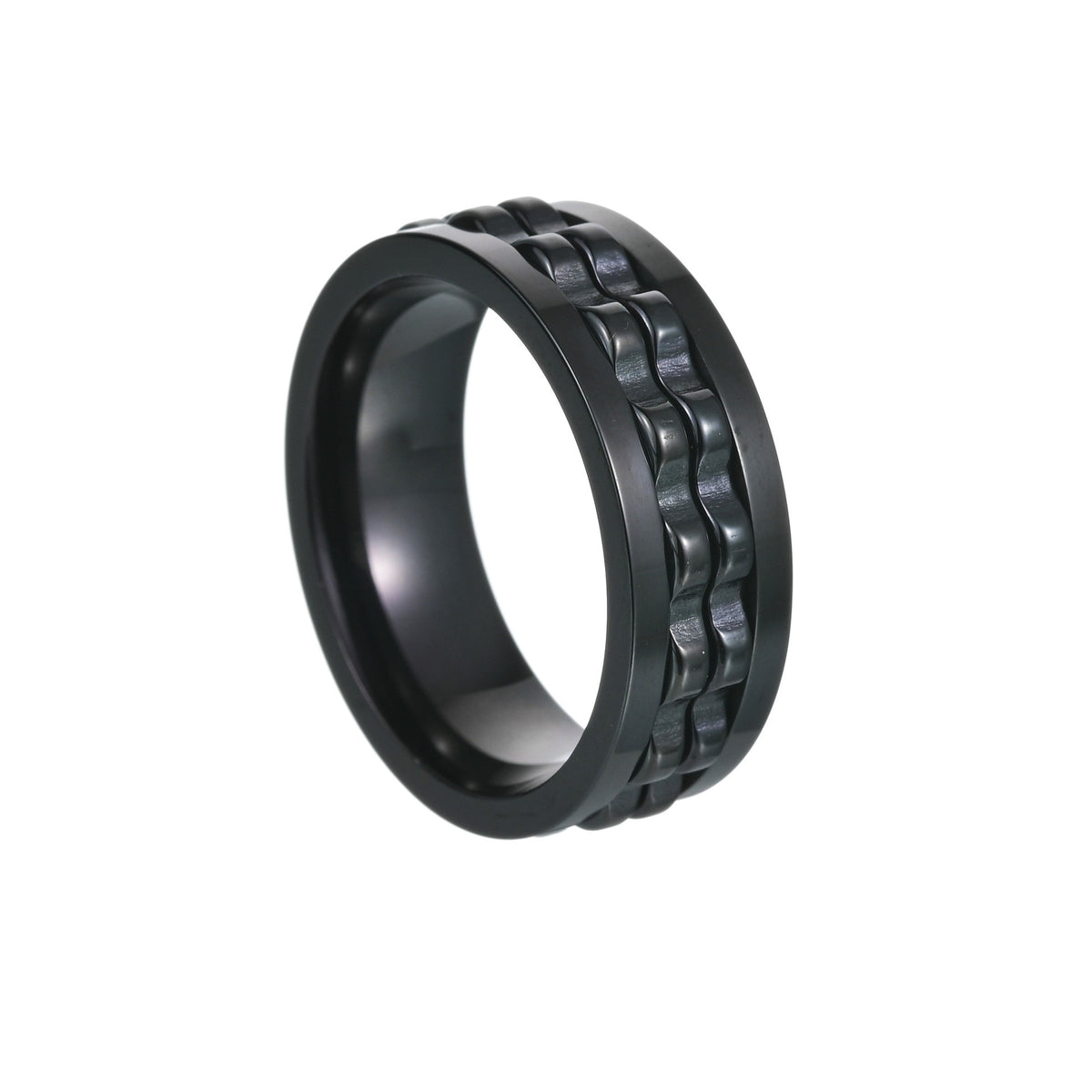 Cycolinks Gear Spinner Ring - Modern, Stylish Functional Fidget Ring