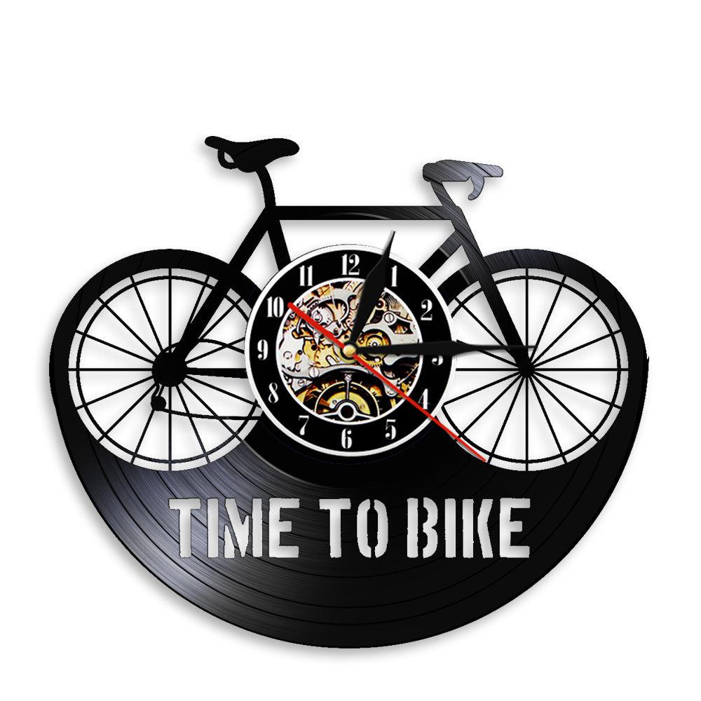 Cycolinks Bicycle Time To Bike Vinyl Clock